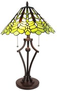 Zelená stolní lampa Tiffany Greena - Ø 41*62 cm E27/max 2*60W