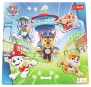 Vkládačka/Puzzle deskové obrysové Tlapková patrola/Paw Patrol 22x22cm ve fólii 18m+