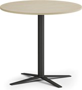 Konferenční stolek AURA, průměr 60 cm, černá podnož, bříza