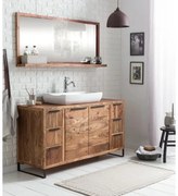 furniture-nabytek.cz - Masivní koupelnová sestava Sidora Light II z akáciového dřeva, lakovaná, hnědá