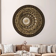 dřevo života 8 vrstvá mandala POKORY Zvolte barvu dekoru: Wenge-Dub zlatý, Rozměry Ø (cm): 60