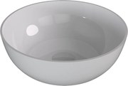 Polysan Polysan, BANERA ROUND umyvadlo na desku, litý mramor, Ø 39 cm, bílá, 14337