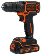 BLACK+DECKER - 18V AKU vrtací šroubovák, 1x aku 1,5 Ah Li-Ion, nabíječka BDCDC18-QW