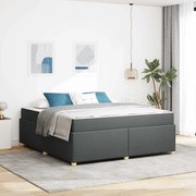 Rám postele s matrací Tmavě šedá 180 x 200 cm textil 3399371