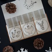 Vánoční ozdoby ze dřeva a plastu, vánoční dekorace dřevěné, dřevěné doplňky PR0100-Christmas set +