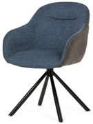 Jídelní otočné křeslo HILARY — kov, látka, šedá / více barev Modrá