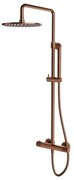 OMNIRES Contour - Sprchový set s termostatem, průměr 25 cm, kartáčovan měď CT8044CPB