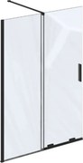 Ravak Roll - Sprchová stěna Walk-In 120x195 cm, černá/čiré sklo X9WVG0300Z1