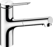 Hansgrohe Zesis M33 dřezová baterie s vytahovací sprškou, 2 proudy chrom 74820000