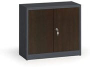 Svařované skříně s lamino dveřmi, 800 x 920 x 400 mm, RAL 7016/wenge