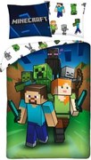 Bavlněné ložní povlečení Minecraft - motiv Útok - 100% bavlna - 70 x 90 cm + 140 x 200 cm