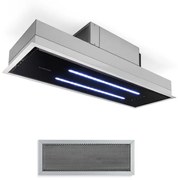 Klarstein High Line, digestoř, 90 cm, stropní, 410 m³/h, dálkové ovládání, černá
