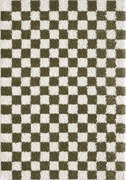 Tmavě zelený/krémový koberec 80x150 cm Grida – ESTE