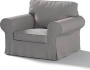 Potah na křeslo IKEA Ektorp barva šedá látka pletený vzor