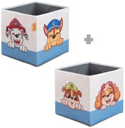 Látkové dětské organizéry na hračky v sadě 2 ks 27x27x27 cm Paw Patrol – Roba