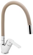 Novaservis Metalia 54 - Dřezová baterie s flexibilním ramenem, béžová/chrom 54014F,0BE