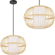Toolight Natural, závěsné stropní svítidlo 1xE27 APP1631-1CP, přírodní hnědá, OSW-05104