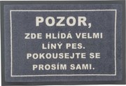 Rohožka Lenivý pes 40x60 cm – na von aj na doma, 40x60, šedá, GDmats