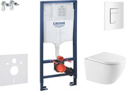 Grohe Rapid SL - Set předstěnové instalace, klozetu Oudee a sedátka softclose, tlačítko Skate Cosmopolitan, alpská bílá SANI11BA3114