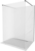 Mexen Kioto, sprchová zástěna Walk-In 100 x 200 cm, 8mm sklo s žebrovým vzorem, grafitový profil, 800-100-002-66-09