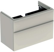 Geberit Smyle Square - Umyvadlová skříňka, 88x47x62 cm, 2 zásuvky, pískově šedá 500.354.JL.1
