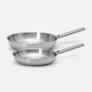 Fabini Sada pánví Lucca 4.0 Standard, ø 26 cm + ø 30 cm, 2 díly - Nerezové beznýtové pánve z vícevrstvé nerezové oceli
