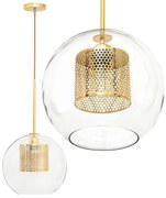 Toolight Závěsná lampa Glass Gold Loft APP554-1CP 20cm