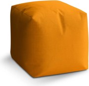 Sablio Taburet Cube Neonová oranžová - 50x50x50 cm