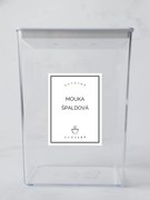 MOUKA ŠPALDOVÁ - omyvatelná samolepka na dózu, výběr rozměrů Ø 5 cm / 5 x 5 cm / 6 x 8 cm | DomaLEP