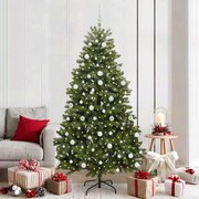 Umělý vánoční stromeček 210 cm 300 LED Teplá bílá PVC a ocel 3395697