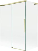 Mexen Rox, L posuvná 2-křídlová vanová zástěna 120 + 70 x 150 cm, 8mm čiré sklo, zlatý lesklý profil, 8C9L-120-070-50-00