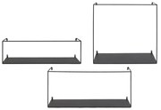 Černé kovové police v sadě 3 ks 40 cm Ulmo – House Nordic