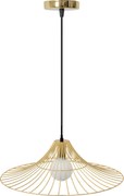 Toolight - Stropní lampa závěsná plochá kulatá 1xE27 APP499-1CP, zlatá, OSW-00612