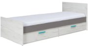 Postel Rest 90 cm Seda/Dub Bila