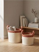 Sinsay - Úložné koše s pletenými uchy 2 pack - béžová