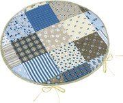Bellatex Sedák Adéla kulatý hladký průměr 40 cm Patchwork Modrá