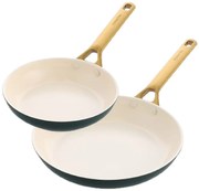 GreenPan Sada 2 nepřilnavých keramických pánví Padova 20 + 26 cm, tmavě zelená CC008815-001