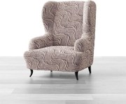 Bielastické potahy BRILLANTE hnědé křeslo ušák (š. 60 - 110 cm)