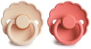 Dudlík Frigg Daisy 2-pack vel.1 Pink Cream/Poppy