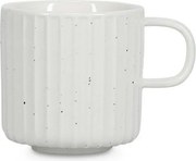 Bílý šálek z kostního porcelánu 205 ml Ora Gloss – Salt&Pepper