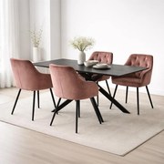 Jídelní set 4x židle + stůl 180 cm AVENBERG OPAL