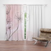Sablio Závěs Růžový akvarel: 2ks 140x250cm