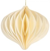 Béžová vánoční ozdoba z papíru Harmonic II – 10 cm