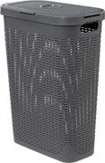 Vysoký koš na prádlo, 40 l, antracitový