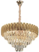 Toolight Závěsné osvětlení Vintage Crystal G060-CP 60CM zlaté