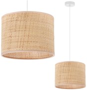 Závěsné svítidlo Rattan, 1x ratanové stínítko, (fi 20cm), w