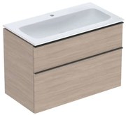 Geberit iCon - Skříňka s umyvadlem, 90x48x63 cm, 2 zásuvky, KeraTect, dub 502.333.JH.1