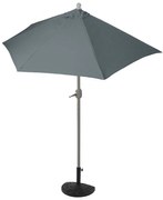 Slunečník půlkruh Parla - polyester/hliník - 270cm antracit se stojanem