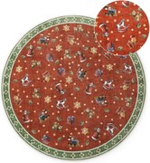 Červený/zelený kulatý koberec s vánočním motivem ø 200 cm Toy's Delight Nostalgic Noel Red Green – Villeroy&Boch