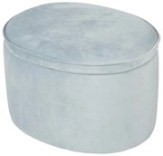 Světle modrý sametový dětský puf Lil Sofa – Roba